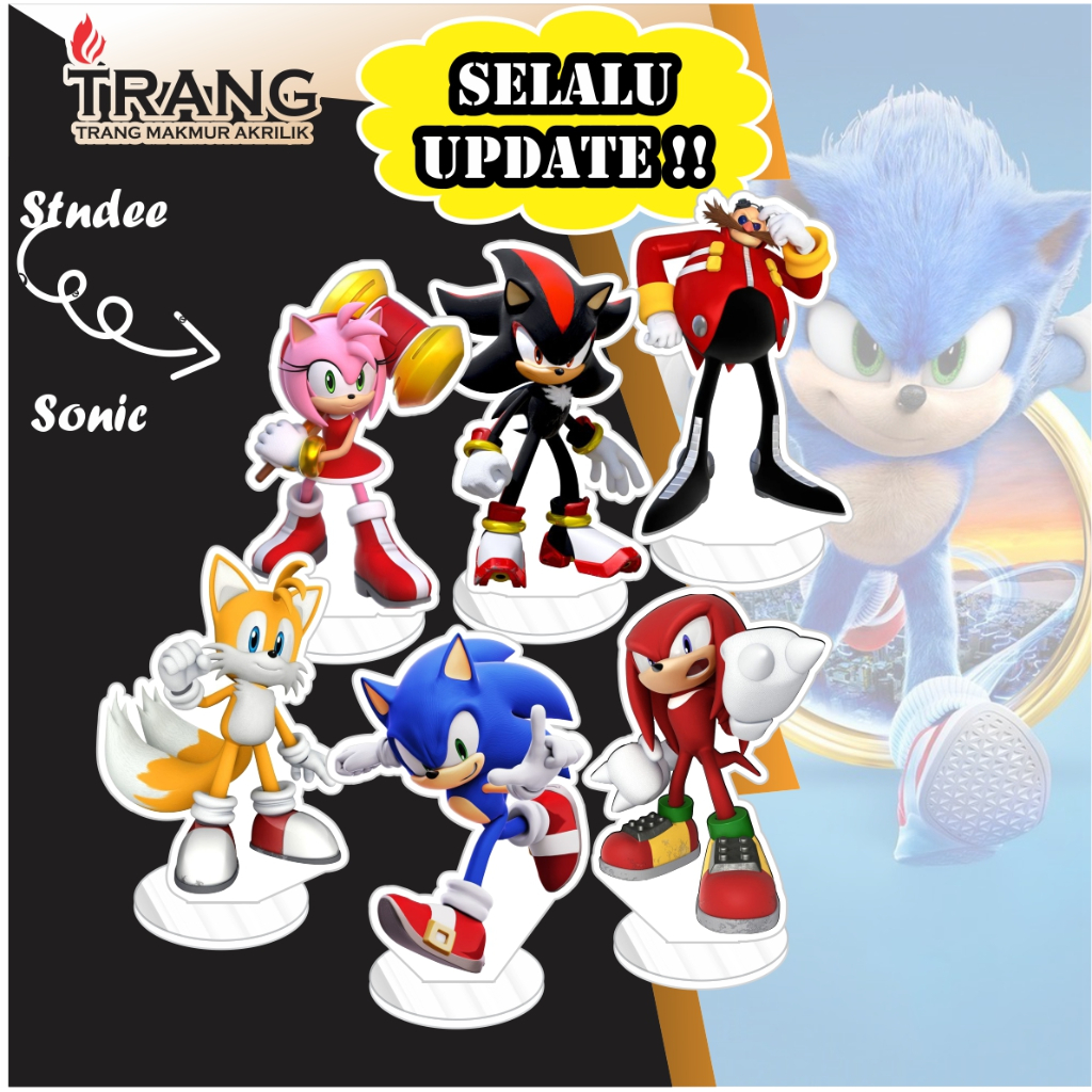 Jual Standee Figure Akrilik Sonic / Standing Action figure Acrylic ...