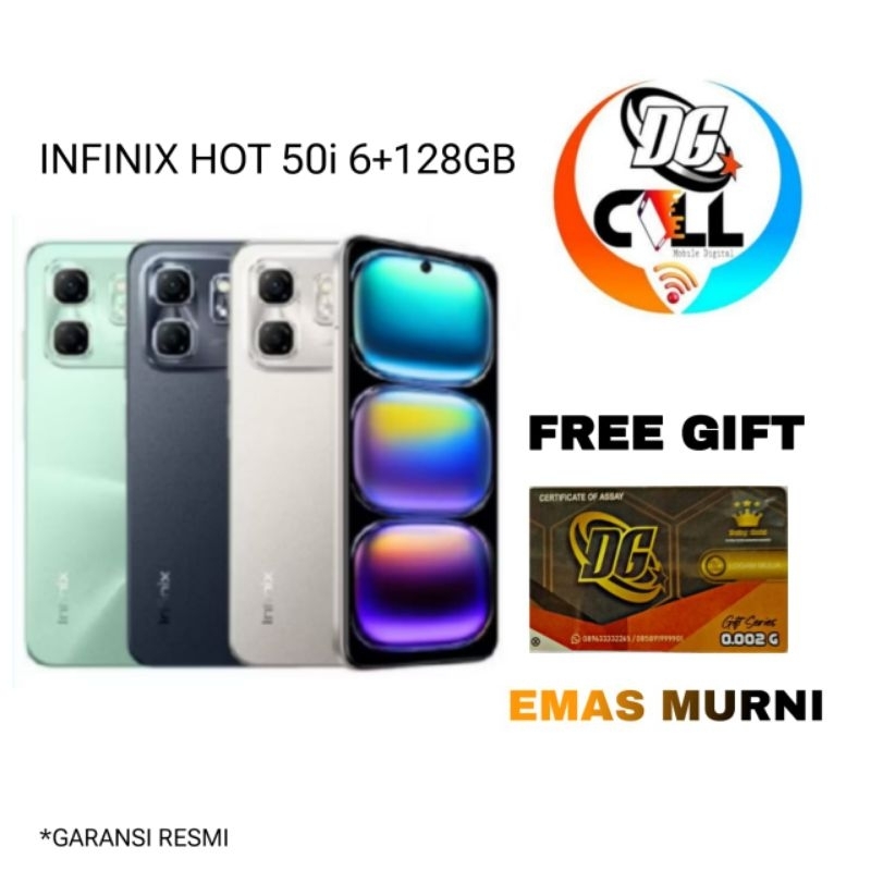 Jual INFINIX HOT 50i RAM 6/128 GB , 18 W 1+ 5000 mAh long lasting ...
