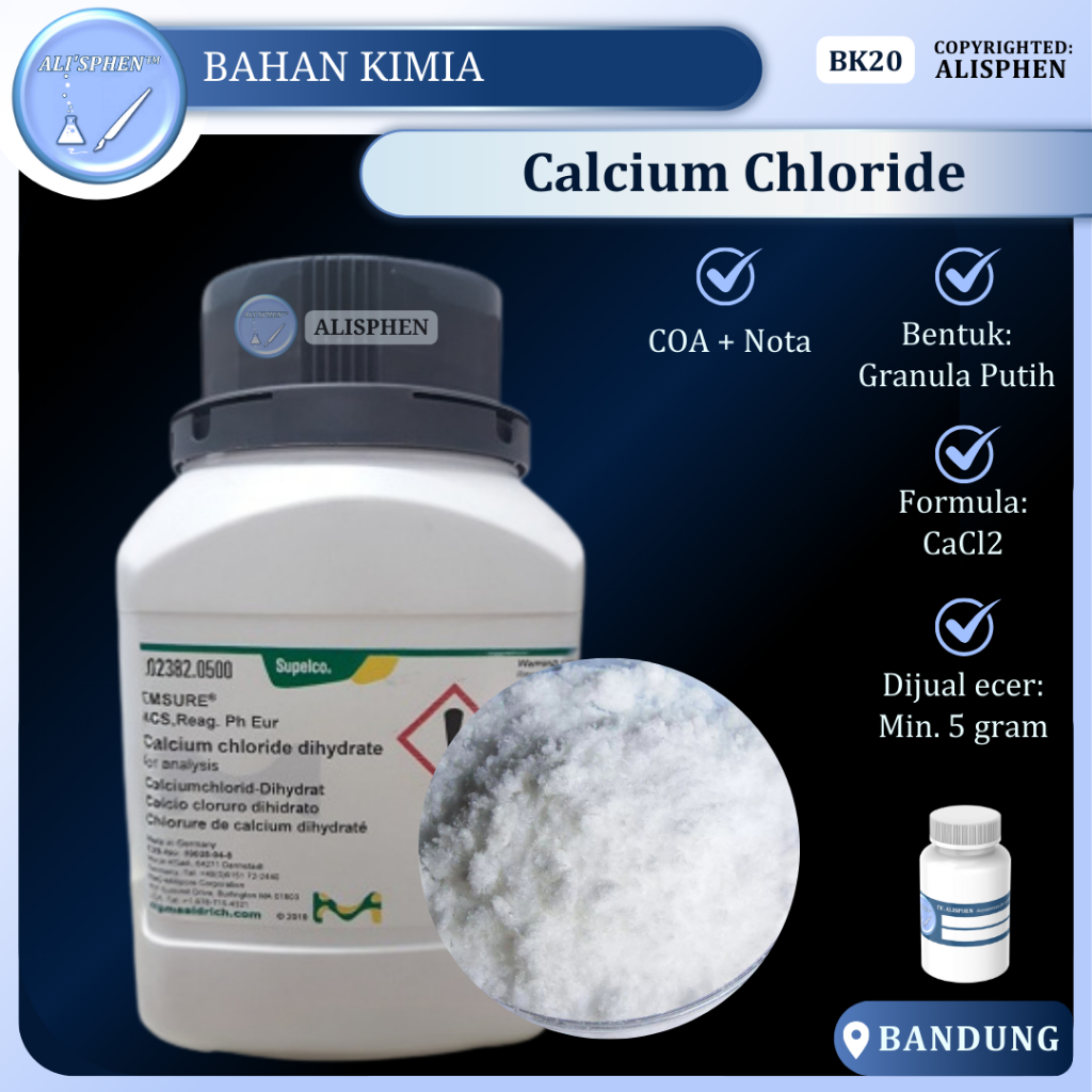 Jual [BK2] Calcium Chloride CaCl2 | MERCK | EMSURE ACS,Reag. Ph Eur ...