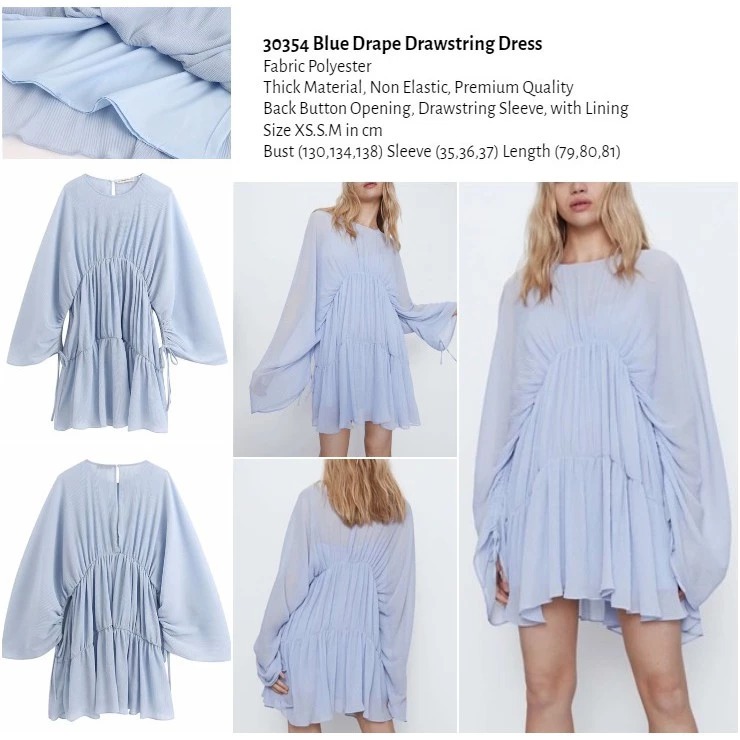 Jual 30354 Dress Biru Pesta Dress Wanita Oversize Dress Jumbo | Shopee ...