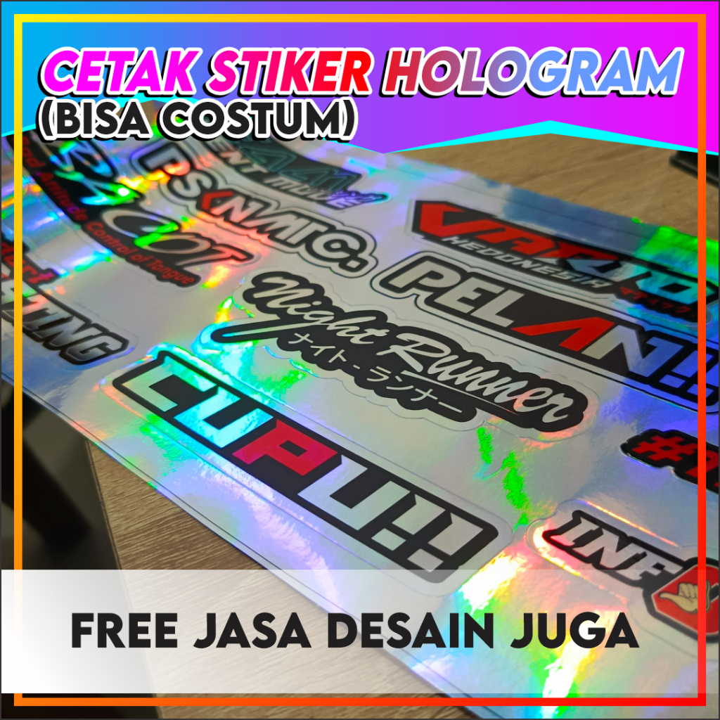 Jual Cetak Stiker Racing Hologram Satuan | Cetak Stiker Racing | Stiker ...