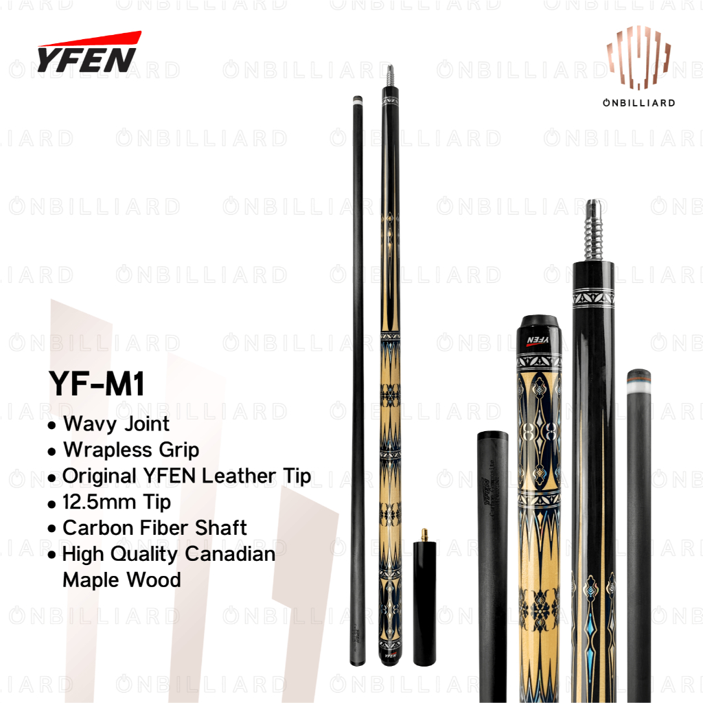 Jual Stik Billiard Carbon YFEN Cue Stick Play Set M1 M2 M3 M4 | Shopee ...