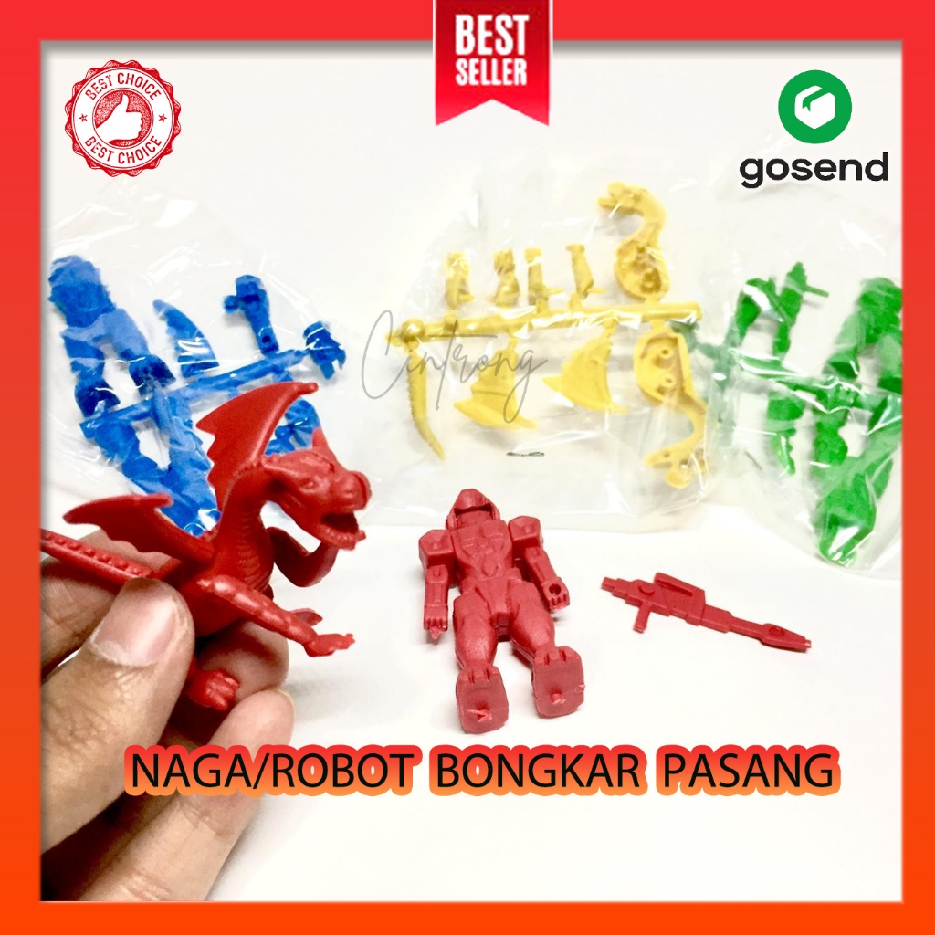 Jual Mainan NAGA/ROBOT 1PCS/Action Figure Bongkar Pasang Naga/Robot ...