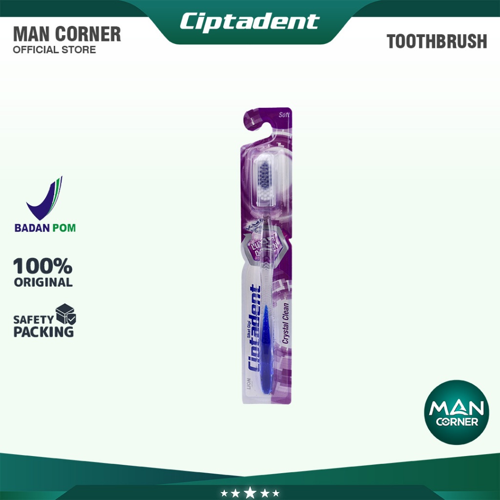 Jual Ciptadent Sikat Gigi Crystal Clean Soft | Man Corner | Shopee ...