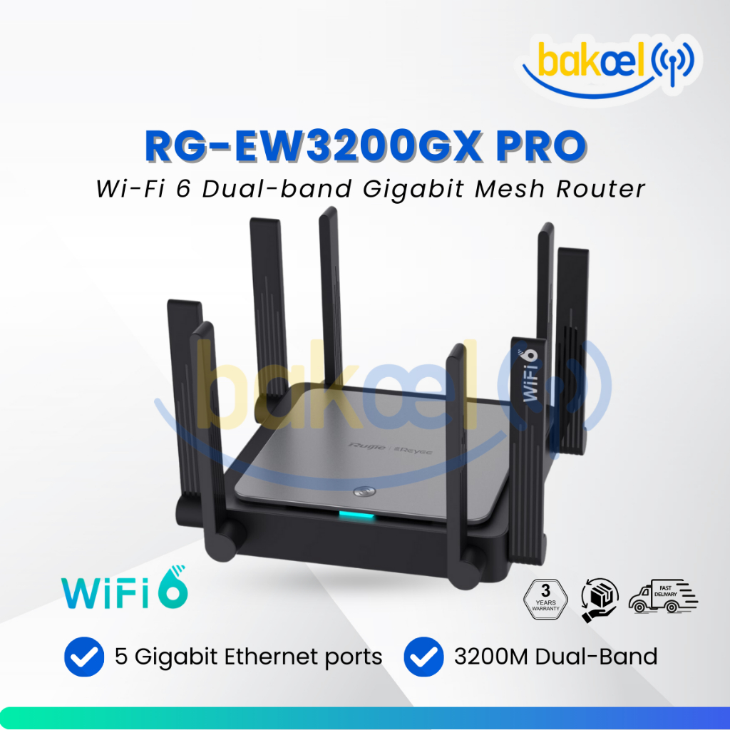 Jual Ruijie RG-EW3200GX PRO - Wi-Fi 6 Dual-band Gigabit Mesh Router ...