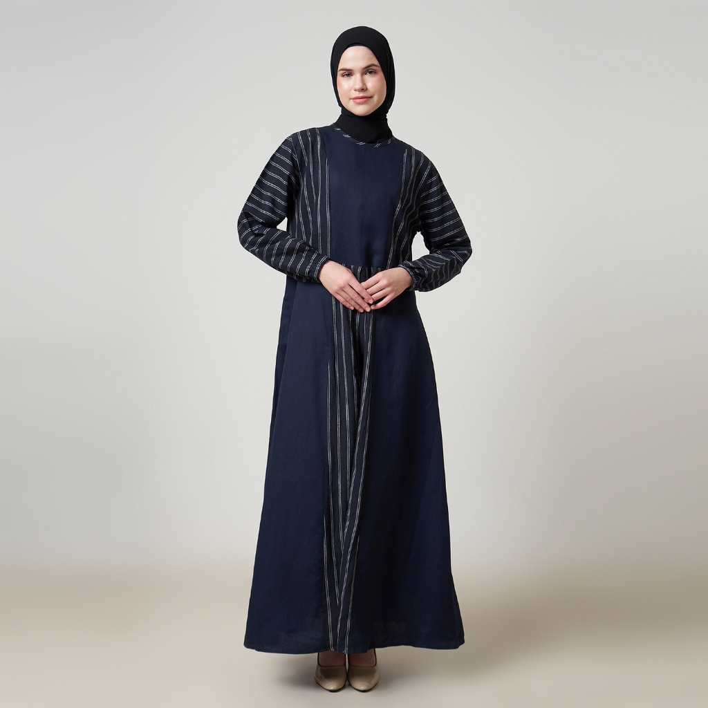 Jual Dhoby Ghout Izzie Gamis Premium Biru| Dress Wanita Muslim Gamis ...