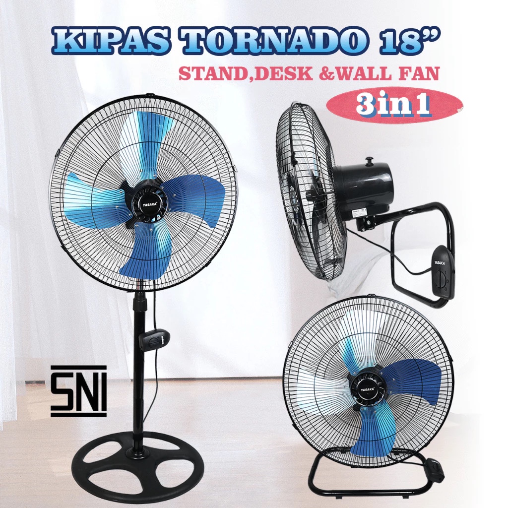 Jual STAND FAN BESI JUMBO 10"/12"/16"/ 18" YASAKA / TORNADO KIPAS / KIPAS ANGIN DINDING / KIPAS ...