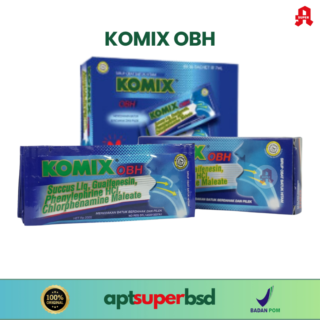 Jual Komix OBH - Box Isi 30 Sachet - Meredakan Batuk Berdahak & Pilek ...