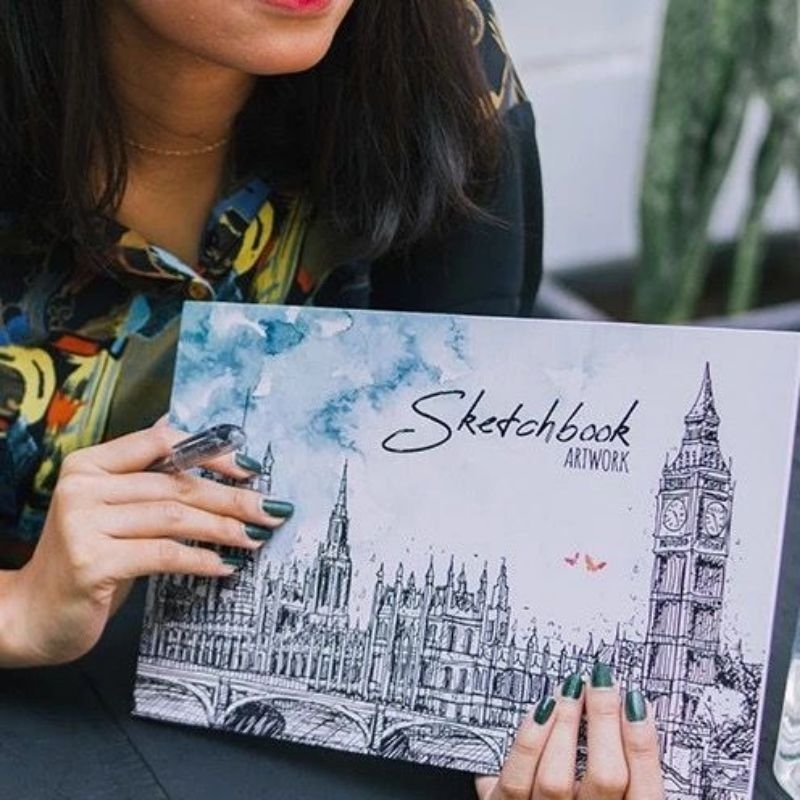 Jual Ina Creative Sketchbook A4 20lembar/Buku sketsa/Sketchbook drawing ...