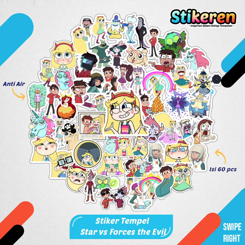 Jual Stiker Star vs Forces the Evil Kartun Film Paper Vinyl Dekorasi ...