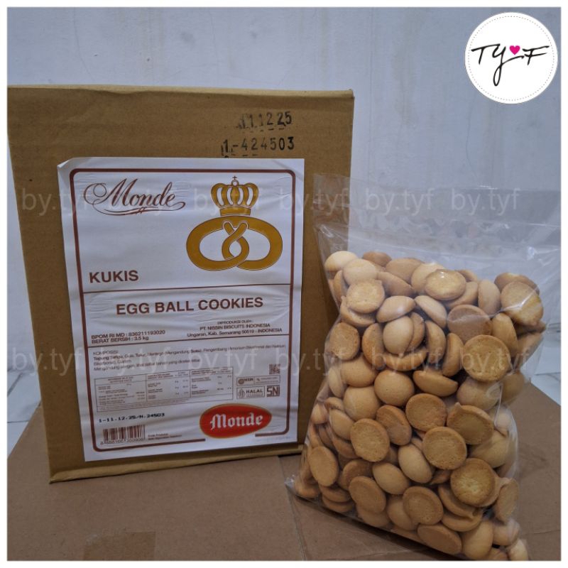 Jual Egg Ball Egg Drop Cookies Monde Kiloan Karton Los | Shopee Indonesia