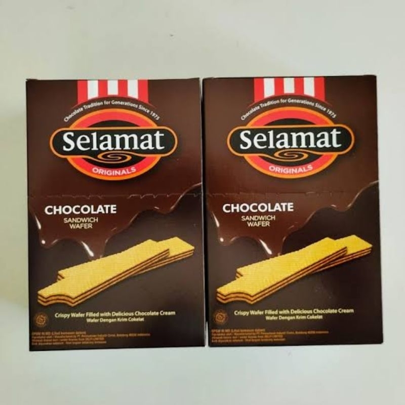 Jual Wafer Selamat Rasa Cokelat isi 20 Pcs - Chocolate Sandwich Wafer ...