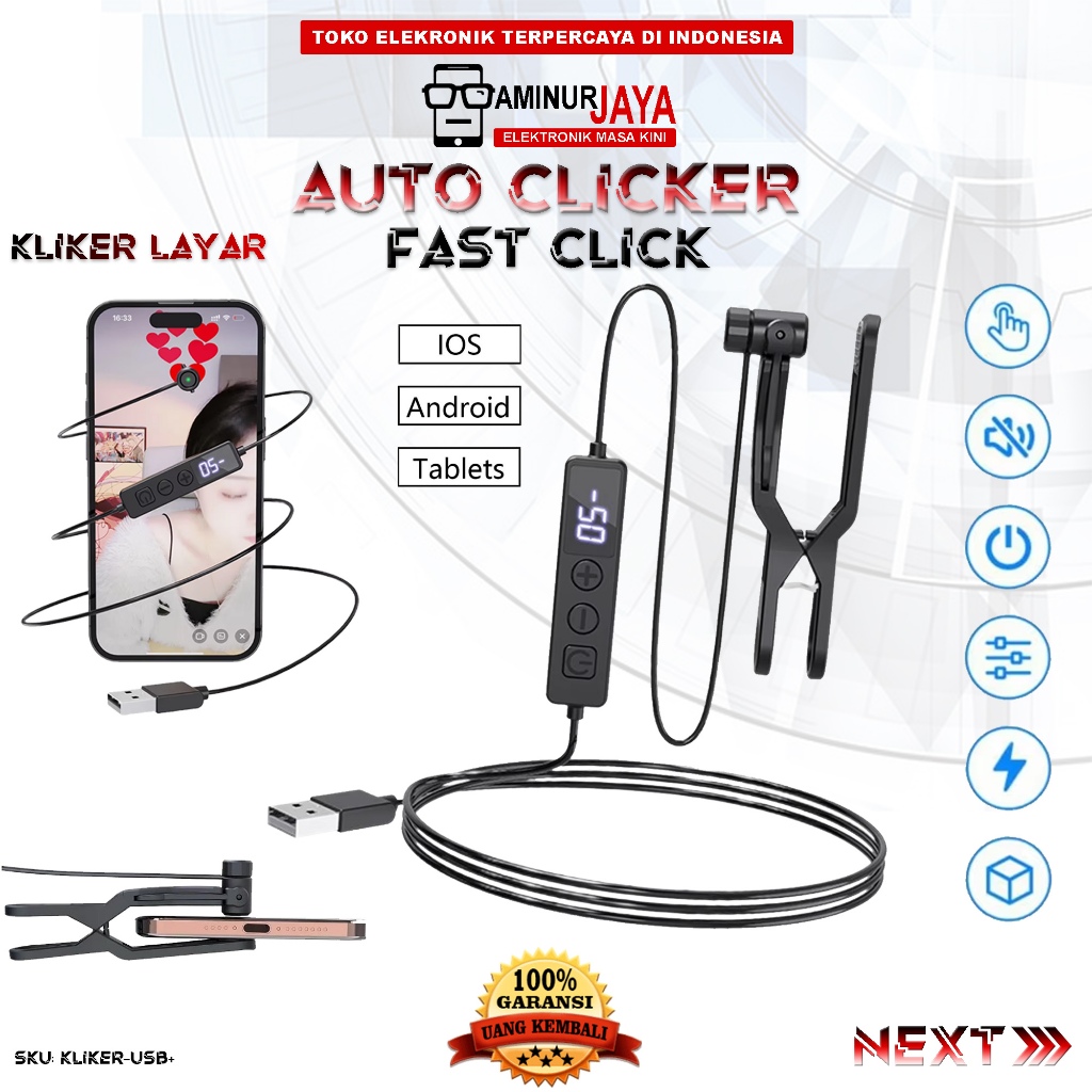 Jual Pengklik Layar Otomatis Tipe Usb Alat Auto Tap Tap Layar Screen HP ...