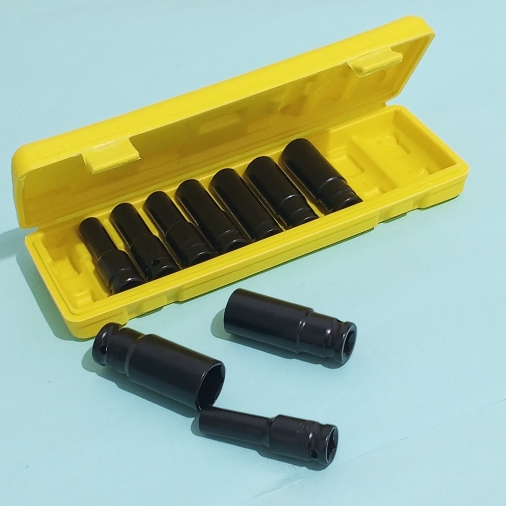 Jual Mata socket impact set 10 pcs Kapusi 8-24 mm kunci shock sok ...