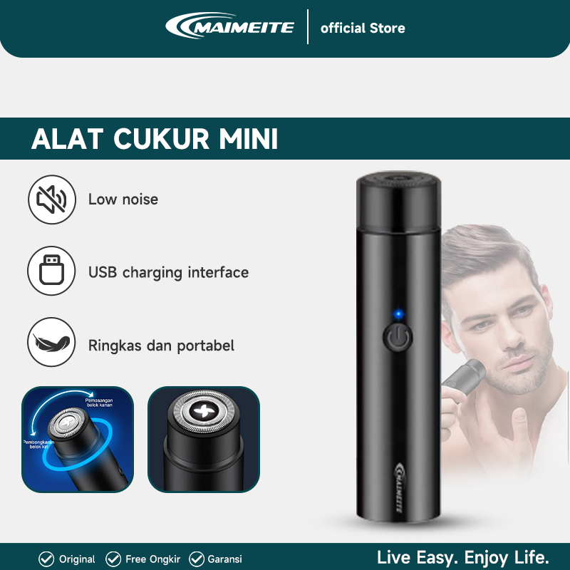 Jual MAIMEITE Mini Electric Shaver Mini Alat Cukur Jenggot Portable ...
