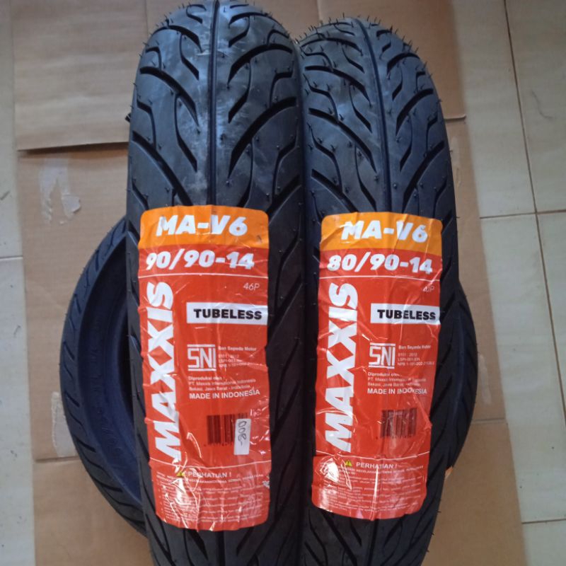 Jual BAN LUAR MAXXIS 80 / 90-14 / 90 / 90-14 TUBELESS MA-V6 | Shopee ...