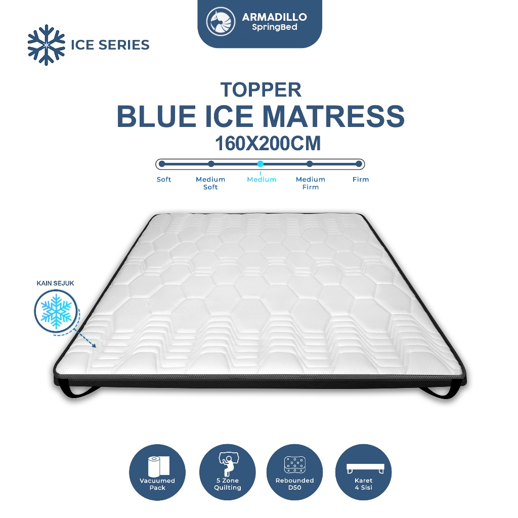 Jual Armadillo - Blue Ice Mattres Topper 160x200x5cm | Shopee Indonesia