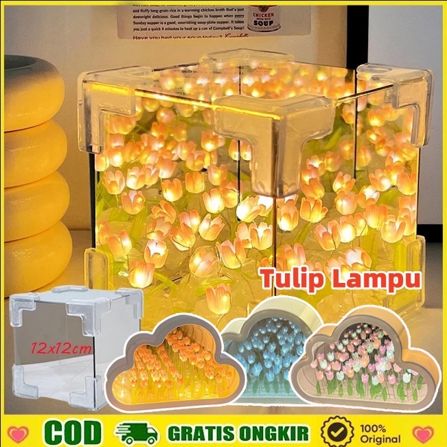 Jual 【COD】21 Lampu Malam Tulip Kubus Rubik / Lampu Malam DIY Buatan ...