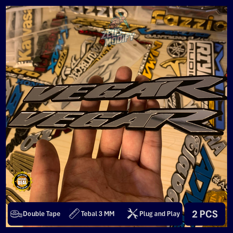 Jual EMBLEM VEGA R LOGO MOTOR VEGA R TIMBUL NEW MODEL (2PCS) | Shopee ...