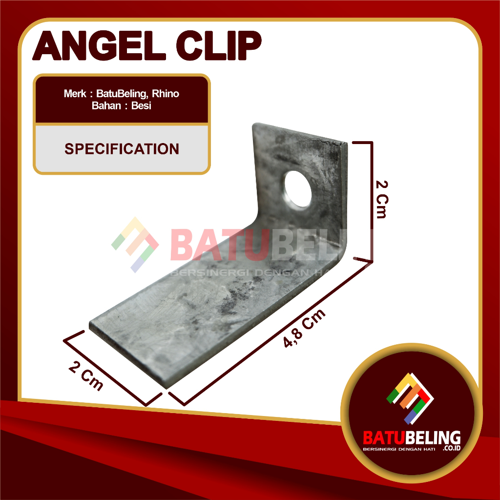 Jual Angel Clip Bahan Besi 4.8cm x 2 cm | Shopee Indonesia