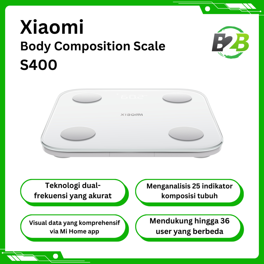 Jual XiaoMi Body Composition Scale S400 Smart Scale 25 Data Tubuh ...