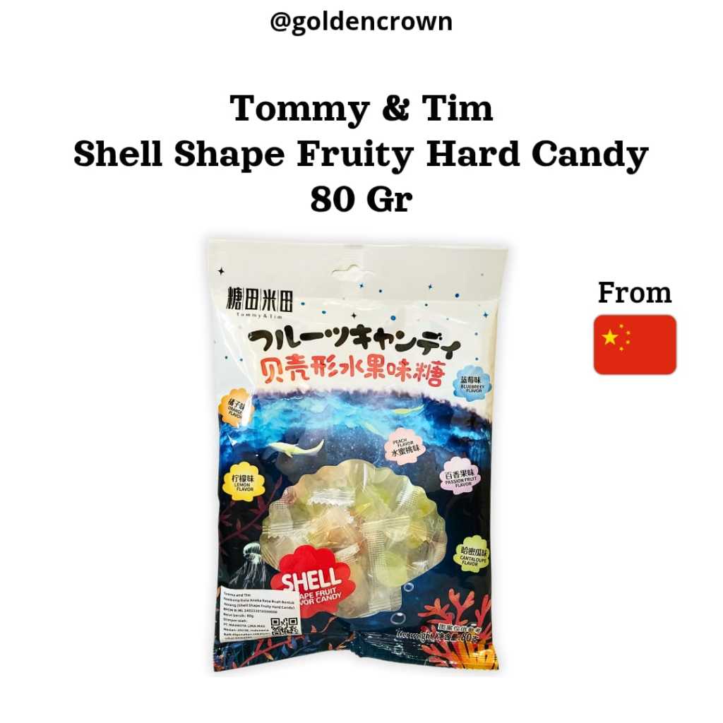 Jual Tommy and Tim Shell Shape Fruity Hard Candy / Kembang Gula Aneka Rasa Buah Bentuk Kerang ...