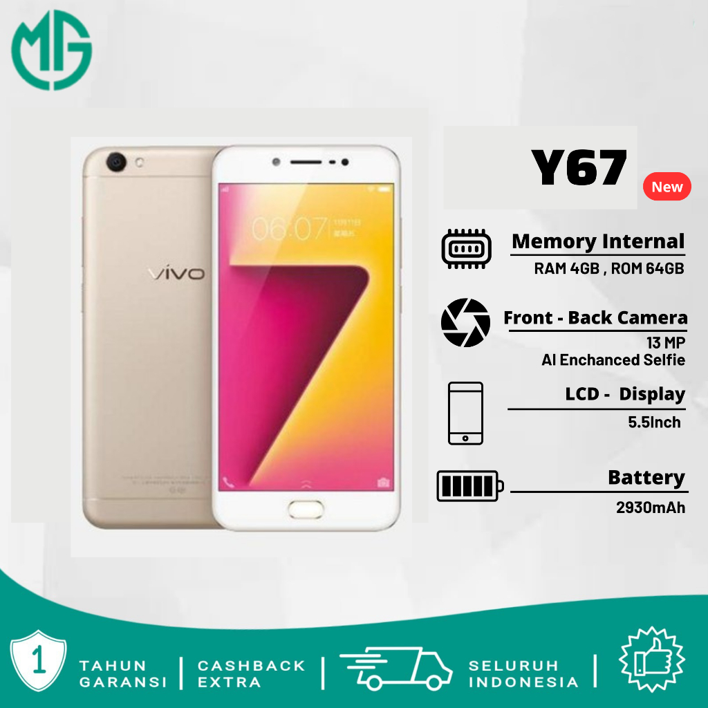 Jual VIVO Y67 RAM 6/128 GB NEW FULLSET GARANSI 1 TAHUN | Shopee Indonesia