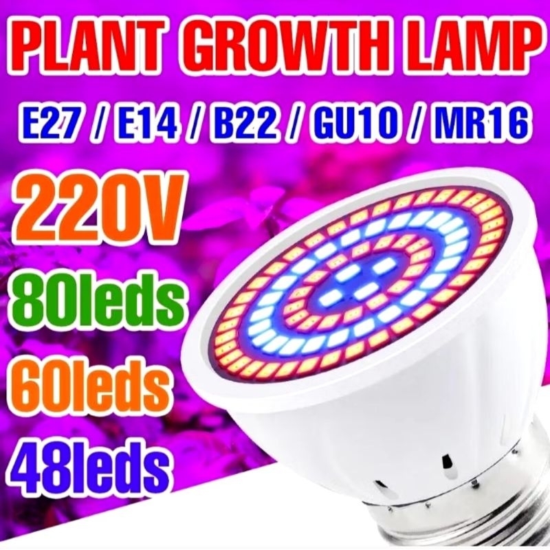 Jual Lampu Cahaya Tanaman Tumbuhan Hidroponik LED Grow Light E27 220V Indoor Plant Growth Lampu ...