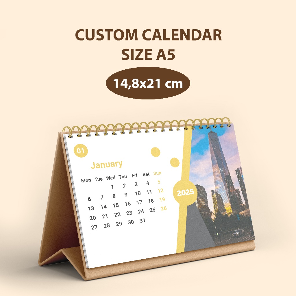 Jual Kalender Meja Custom - (Ukuran A5 ) - Kalender Duduk - Kalender ...