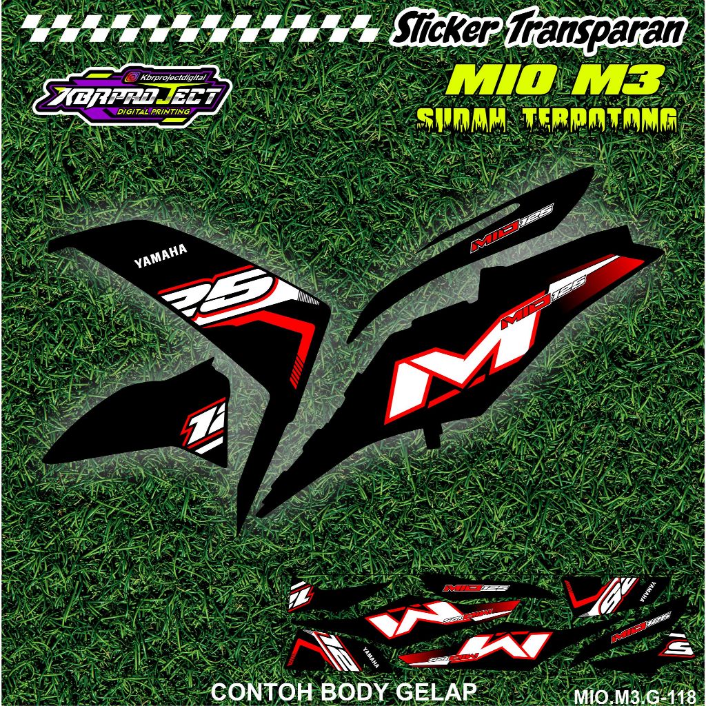 Jual MIO M3 STIKER STRIPING MOTOR KEREN LIS VARIASI YAMAHA DESAIN ...