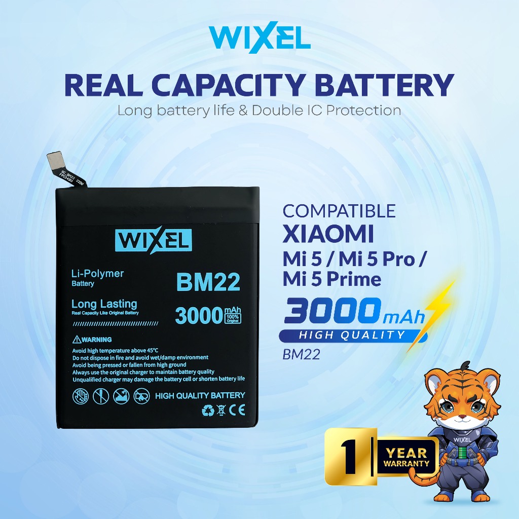 Jual WIXEL Baterai XiaoMi BM22 Mi 5 / Mi5 / Mi5 Prime Pro Double Power Original Batre Batrai ...