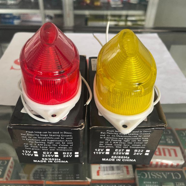 Jual Lampu Strobe Blitz Merah Kuning Bossecom | SINAR RR | Shopee Indonesia