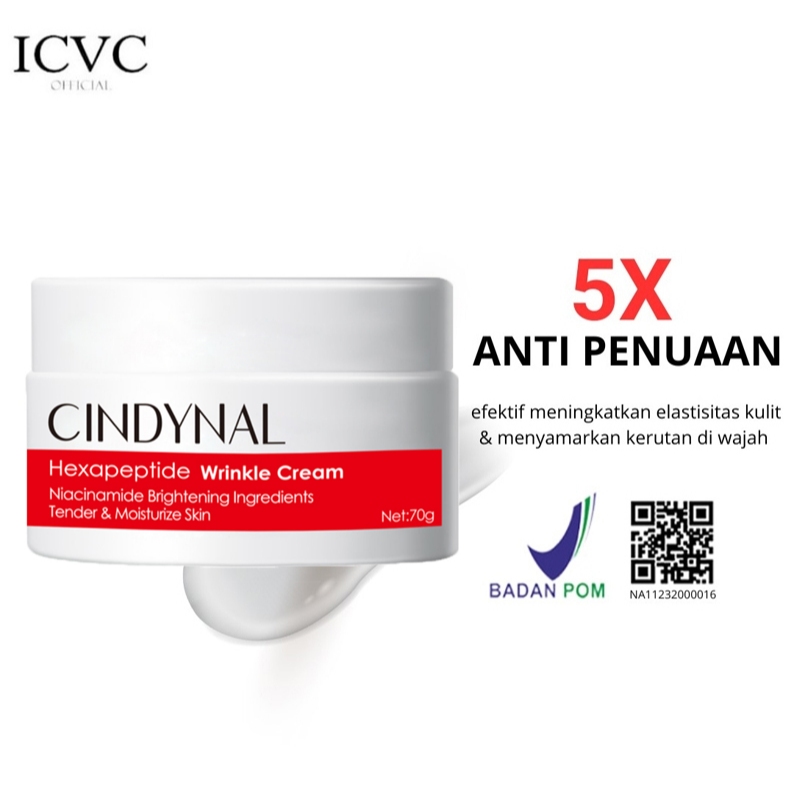 Jual [BPOM] CINDYNAL Moisturizer Hexapeptide anti Wrinkle Cream / Krim Pelembab Wajah Anti Kerut ...