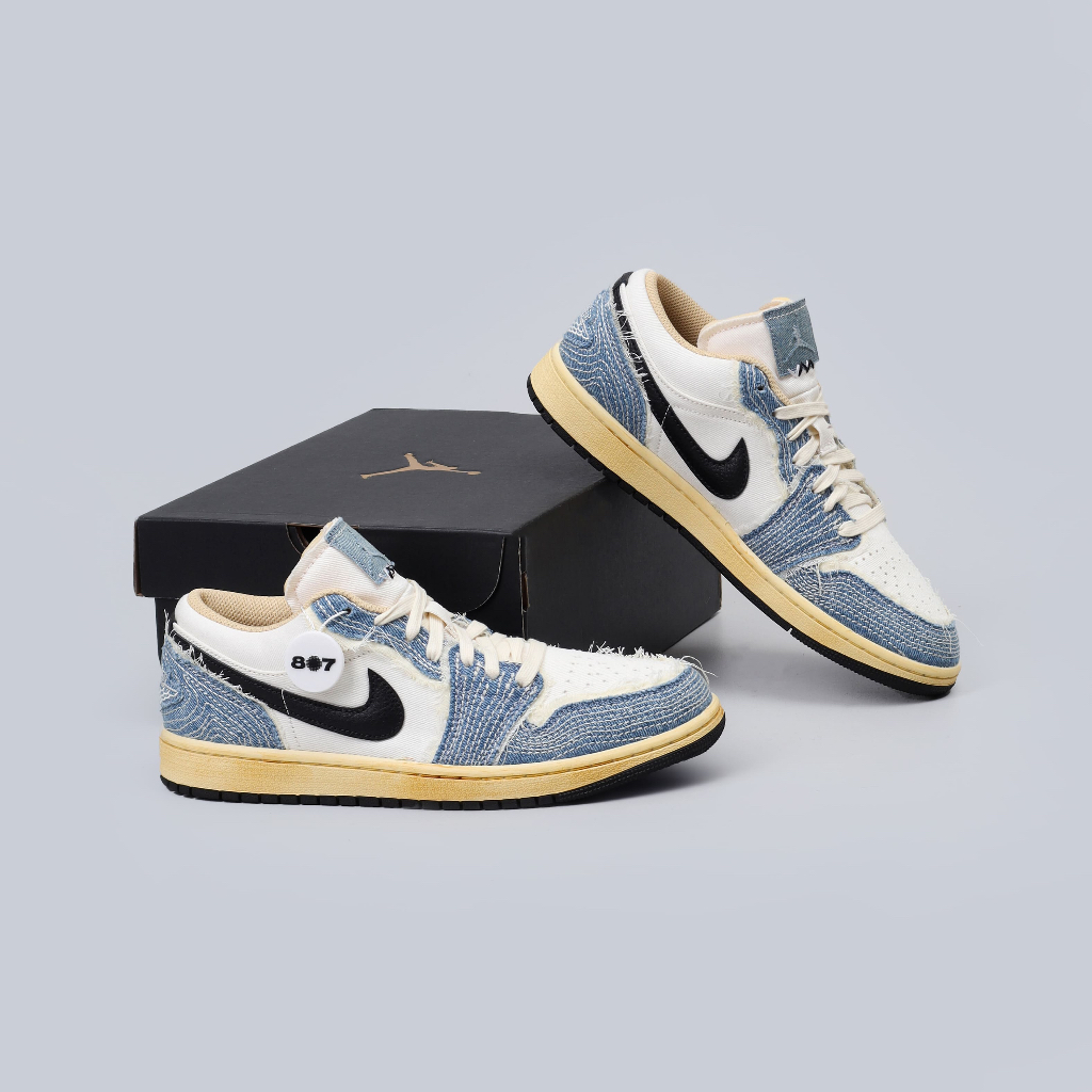 Jual Air Jordan 1 Low Sashiko Denim | Shopee Indonesia