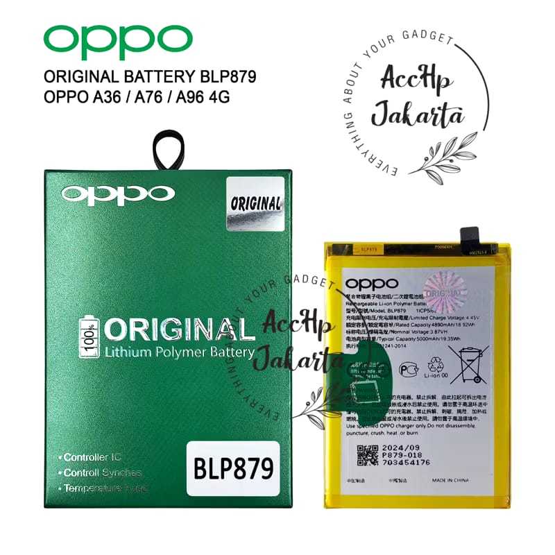 Jual Baterai Batre Oppo A36 BLP 879 Battery Batrei Batrai BLP879 ...