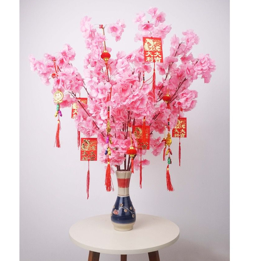 Jual Pohon Imlek Angpao Bunga Sakura Meihua 70 cm Tebal | Shopee Indonesia