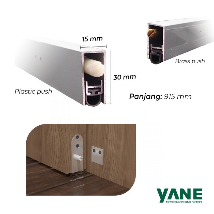 Jual Penutup Celah Bawah Pintu / Automatic Door Seal DS301 915 YANE Grey | Shopee Indonesia