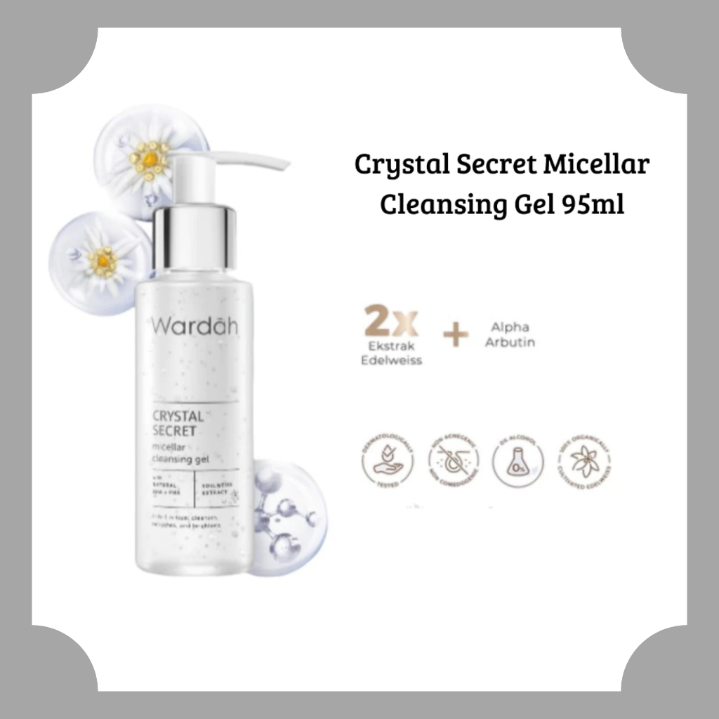 Jual Wardah Crystal Secret Micellar Cleansing Gel 95ml | Shopee Indonesia