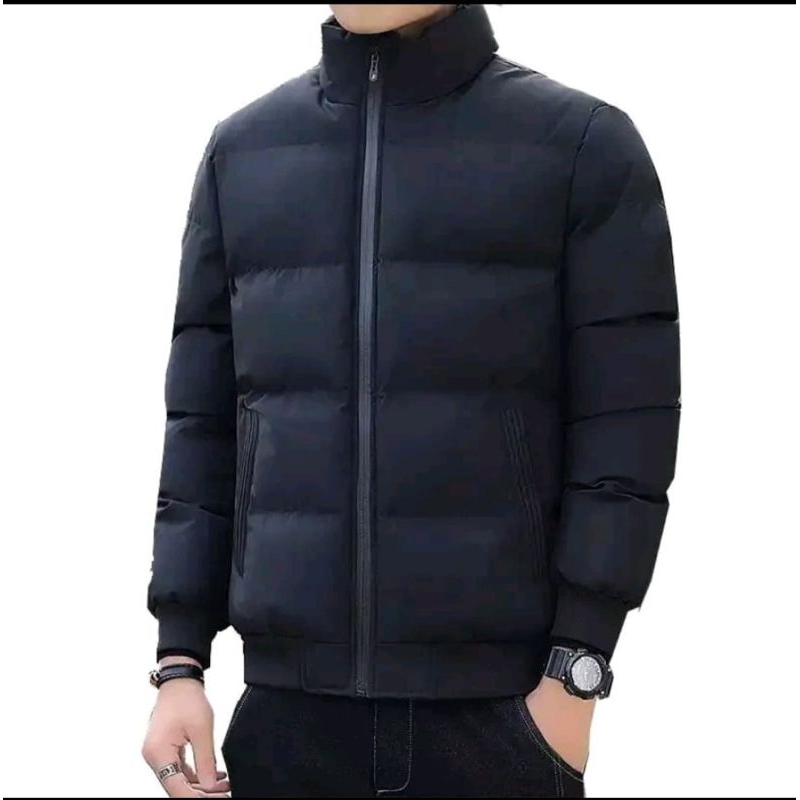 Jual JAKET WINTER PRIA- JAKET GELEMBUNG- JAKET TEBAL- JAKET ANTI ANGIN | Shopee Indonesia