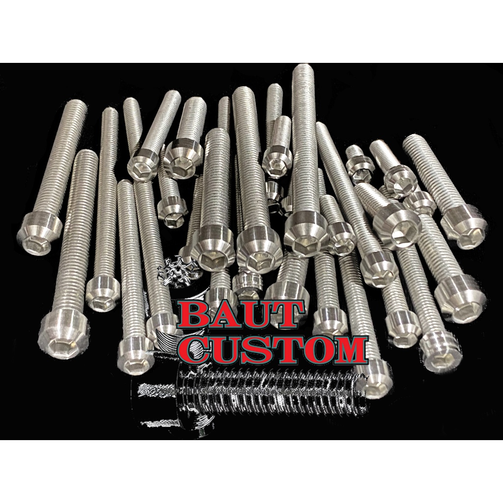 Jual Baut Drat 10 / Baut M6 / Baut L5 Stainless Custom Model Titanium ...