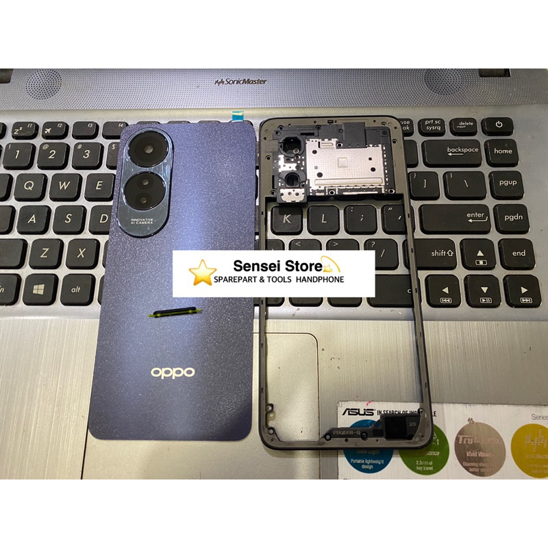 Jual HOUSING KESING CASING BEZZEL + BACKDOOR OPPO A60 CPH2631 DENGAN ...