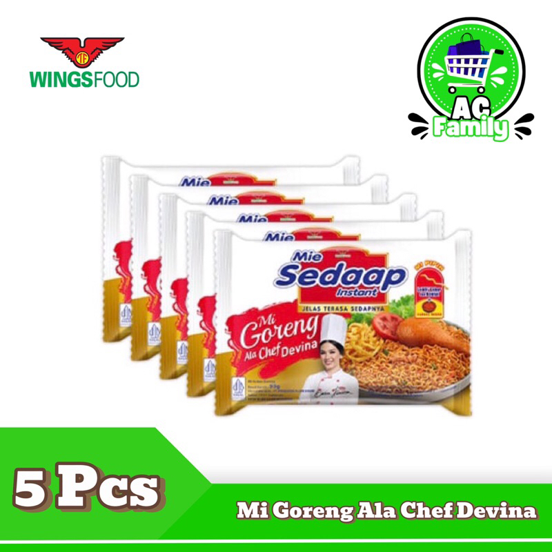 Jual Mie Sedaap Goreng Ala Chef Devina 93gr x 5 pcs | Shopee Indonesia
