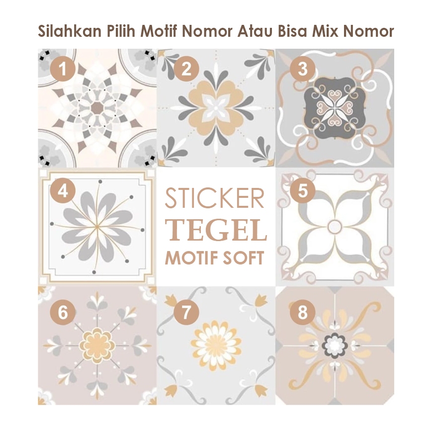 Jual PREMIUM STICKER TEGEL MOTIF SOFT / STIKER LANTAI / CUSTOM STIKER ...