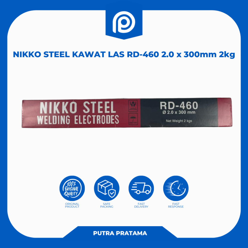 Jual NIKKO STEEL Kawat Las RD-460 2.0 x 300mm 2kg Kawat Las Welding Electrodes | Shopee Indonesia