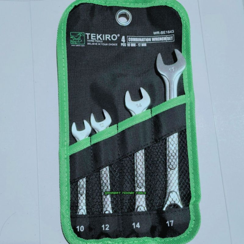 Jual Tekiro Kunci Ring Pas Set 4 Pcs ( 10 - 17 mm ) / Combination wrench set 4 pcs | Shopee ...