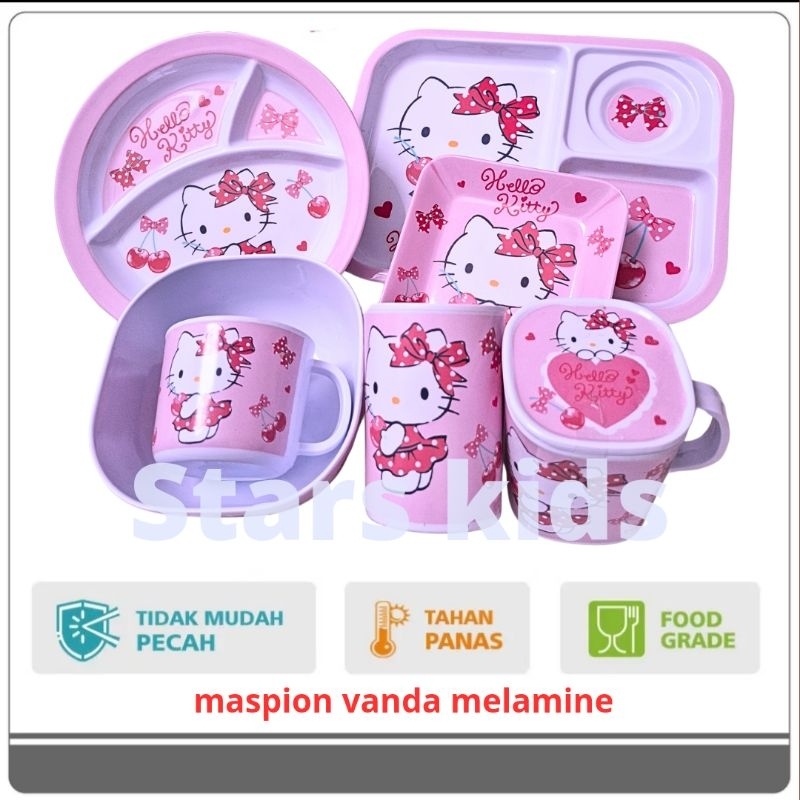 Jual PERLENGKAPAN MAKAN ANAK MELAMIN PIRING GELAS MANGKOK KARAKTER ...