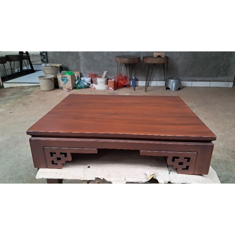 Jual Meja Display kayu Jati Motif China 50x40x12 Meja Display Bonsai ...