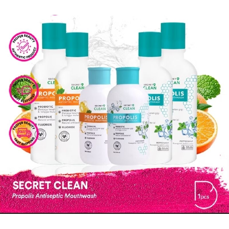 Jual Secret Clean Propolis Antiseptic Mouthwash 150 ml/300 ml | Shopee ...