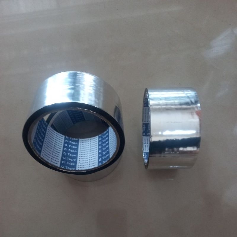 Jual metalizing metalized tape lakban pipa isolasi ac ducktape silver ...