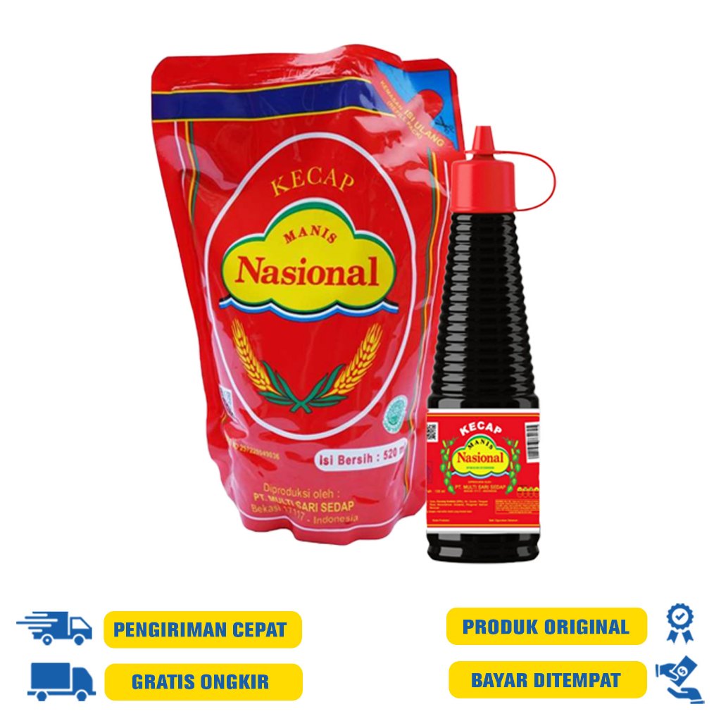 Jual Kecap Manis Nasional - Botol 130 ml | 520ml Refill Pouch | Shopee ...